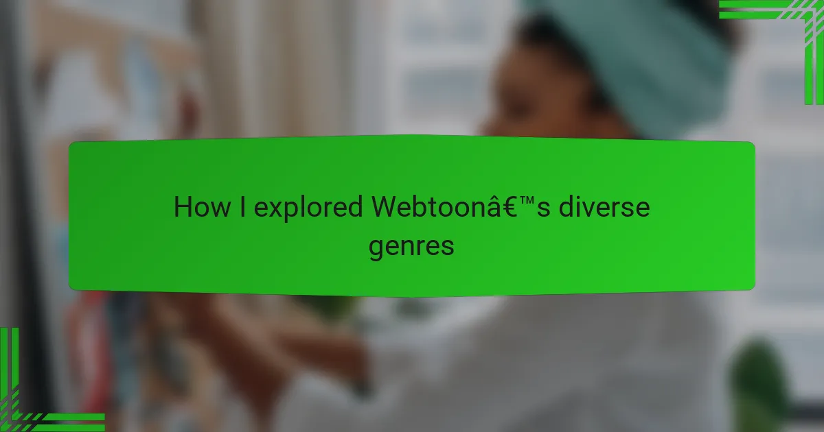 How I explored Webtoon’s diverse genres - evilsquirrelcomics.com