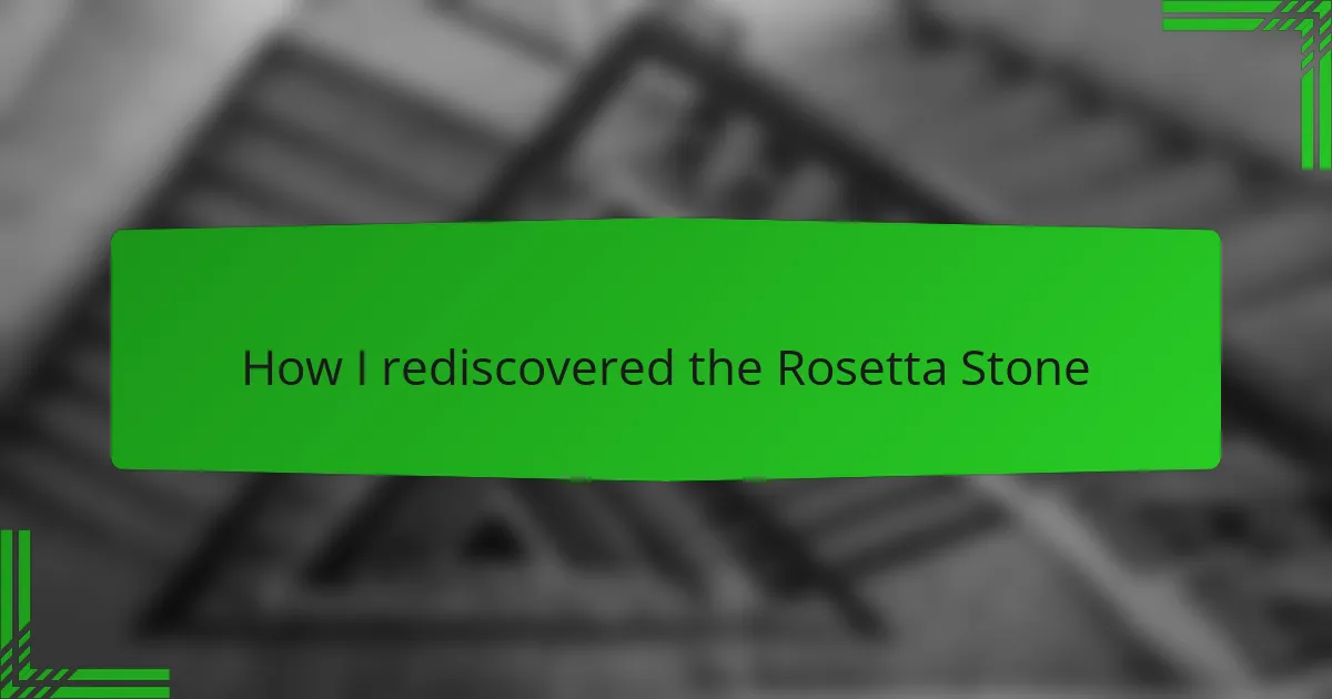 How I rediscovered the Rosetta Stone - evilsquirrelcomics.com