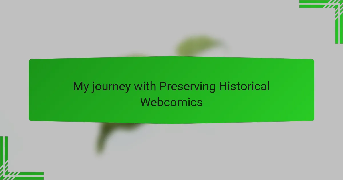 My journey with Preserving Historical Webcomics - evilsquirrelcomics.com